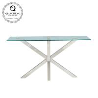 China Steady 0.52CBM Italian Style Console Table Glass Top 12mm For Home for sale