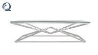 China Glass Top 200x45x45cm Stainless Steel TV Stand For Living Home for sale