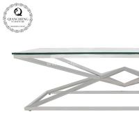 China Glass Top 200x45x45cm Stainless Steel TV Stand For Living Home for sale