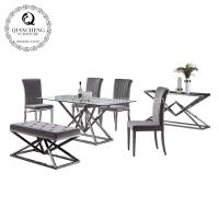 China Glass Top 200x45x45cm Stainless Steel TV Stand For Living Home for sale