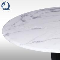 China Metal frame Round 150cm Dining Table Sintered Stone Top for dining room for sale
