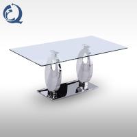 China 160x90x75cm Tempered Glass Dining Table Home Furniture 0.12m3 for sale