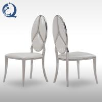 China 19x20x42inch High Back Dining Room Chairs Leather Upholstery Linear Stitching for sale