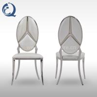 China 19x20x42inch High Back Dining Room Chairs Leather Upholstery Linear Stitching for sale