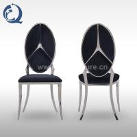 China 19x20x42inch High Back Dining Room Chairs Leather Upholstery Linear Stitching for sale