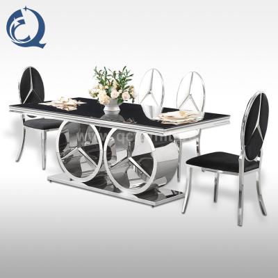 China 19x20x42inch High Back Dining Room Chairs Leather Upholstery Linear Stitching for sale