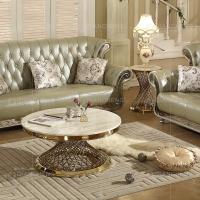 China Qiancheng Marble Top Coffee Table Dia 90x50cm High Gloss Round Coffee Table for sale