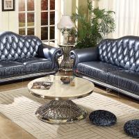 China Qiancheng Marble Top Coffee Table Dia 90x50cm High Gloss Round Coffee Table for sale