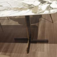 China White 180x90x75cm Luxury Marble Dining Table Golden Stainless Steel Base for sale
