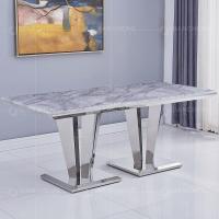China OEM Italian Living Room Furniture 36inch Stainless Steel Marble Dining Table for sale
