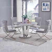 China Round Marble 0.34m3 SS Dining Tables Italian Modern Light Luxury Style for sale