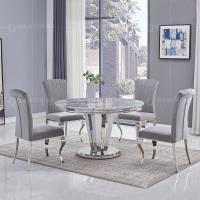 China Round Marble 0.34m3 SS Dining Tables Italian Modern Light Luxury Style for sale