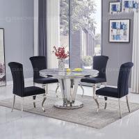China Round Marble 0.34m3 SS Dining Tables Italian Modern Light Luxury Style for sale