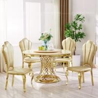 China 51x30inch Minimalist Round Dining Table 6 Seater Dining Table And Chairs for sale