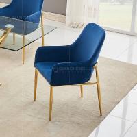 China European Style SS Dining Chairs 56x62x93cm With Comfortable Fabric for sale