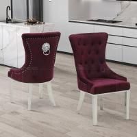 China Modern 0.2CBM SS Dining Chairs Home Furniture Velvet Fabric Dining Chairs for sale