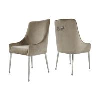 China 54*64*93cm Luxury Dining Room Chairs Golden Stainless Steel Metal Legs for sale