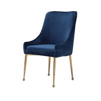China 54*64*93cm Luxury Dining Room Chairs Golden Stainless Steel Metal Legs for sale