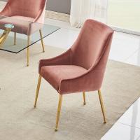 China 54*64*93cm Luxury Dining Room Chairs Golden Stainless Steel Metal Legs for sale