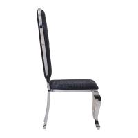 China PU Cushion Black Metal Dining Room Chairs 9.2kg Light And Comfortable for sale