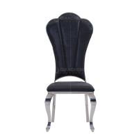 China PU Cushion Black Metal Dining Room Chairs 9.2kg Light And Comfortable for sale