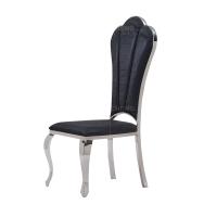 China PU Cushion Black Metal Dining Room Chairs 9.2kg Light And Comfortable for sale