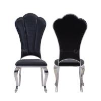China PU Cushion Black Metal Dining Room Chairs 9.2kg Light And Comfortable for sale