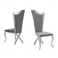 China 54x49x117cm Modern SS Dining Chairs With Black Velvet High Backrest for sale