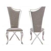 China 54x49x117cm Modern SS Dining Chairs With Black Velvet High Backrest for sale