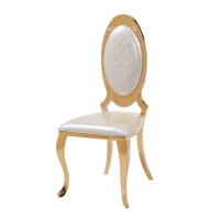 China 50x59x112cm Gold Wedding Chairs stainless steel Royal Furniture Chairs for sale