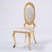 China 50x59x112cm Gold Wedding Chairs stainless steel Royal Furniture Chairs for sale