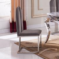 China OEM 44x50x103cm Modern Velvet Dining Chairs With Stainless Steel Legs for sale