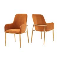 China European Style SS Dining Chairs 56x62x93cm With Comfortable Fabric for sale