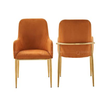 China European Style SS Dining Chairs 56x62x93cm With Comfortable Fabric for sale