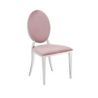 China Round Back Velvet SS Dining Chairs 20x22x36inch For Banquet for sale