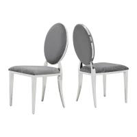 China Round Back Velvet SS Dining Chairs 20x22x36inch For Banquet for sale