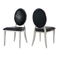 China Round Back Velvet SS Dining Chairs 20x22x36inch For Banquet for sale