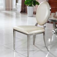 China Round Back Velvet SS Dining Chairs 20x22x36inch For Banquet for sale