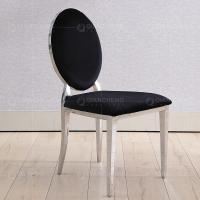 China Round Back Velvet SS Dining Chairs 20x22x36inch For Banquet for sale