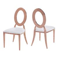 China Stackable 47x59x94cm Hotel Banquet Chairs Stainless Steel Wedding Chairs for sale