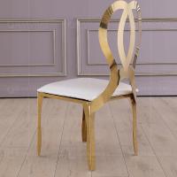 China Upholstered 48x53x91cm SS Dining Chairs Mirror Polished For Party Event Wedding for sale