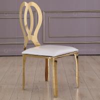 China Upholstered 48x53x91cm SS Dining Chairs Mirror Polished For Party Event Wedding for sale