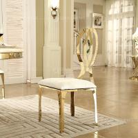 China Upholstered 48x53x91cm SS Dining Chairs Mirror Polished For Party Event Wedding for sale