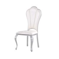 China Durable 0.12m3 Leather Restaurant Chair 52x51x110cm Stainless Steel Dining Chairs for sale