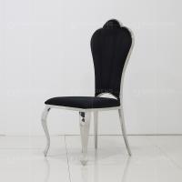 China Durable 0.12m3 Leather Restaurant Chair 52x51x110cm Stainless Steel Dining Chairs for sale