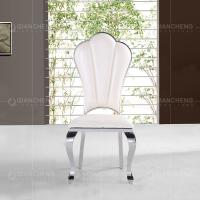 China Durable 0.12m3 Leather Restaurant Chair 52x51x110cm Stainless Steel Dining Chairs for sale