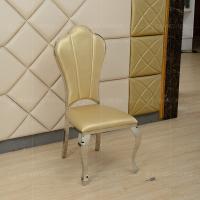 China Durable 0.12m3 Leather Restaurant Chair 52x51x110cm Stainless Steel Dining Chairs for sale