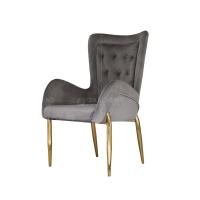 China Luxury Velvet OEM SS Dining Chairs Silver Golden Dining Room Furniture for sale