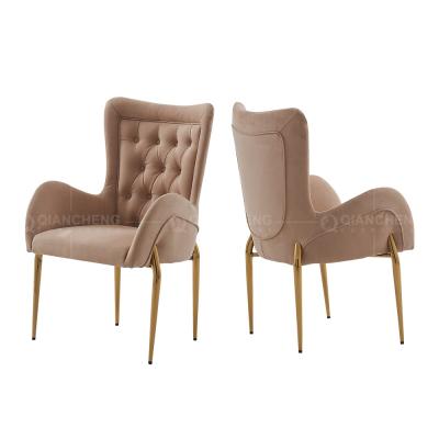 China Luxury Velvet OEM SS Dining Chairs Silver Golden Dining Room Furniture for sale