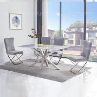 China 180x90x75cm 4 Seater Rectangle Dining Table Marble Top Minimalist Style for sale